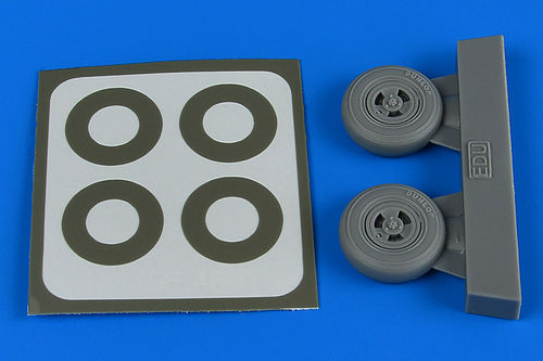 Aires 4798 Spitfire Mk.IX wheels (3-spoke) & paint masks EDUARD