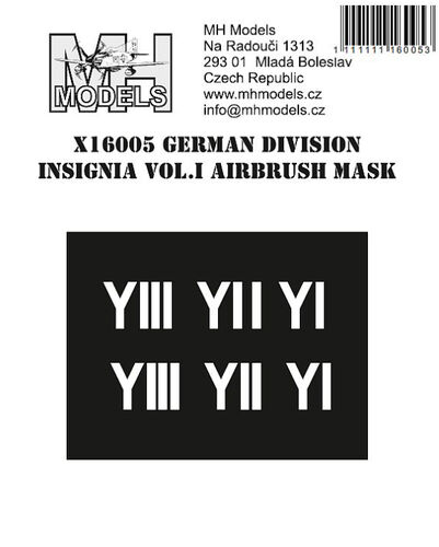 MH Models X16005 German Division Insignia Volume I - Airbrush Mask