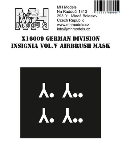 MH Models X16009 German Division Insignia Volume V - Airbrush Mask