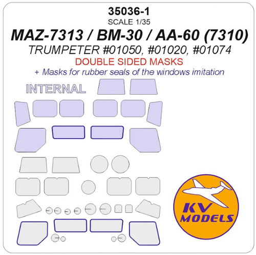 KV Models 35036-1 MAZ-7313 / BM-30 / AA-60 (7310) (Double-Sided)