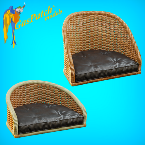 Gaspatch Models 22-32245 British Wicker Seat Full Back – Short and Tall, No leather pad