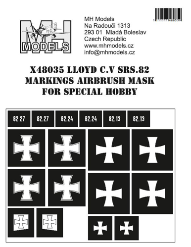 MH Models X48035 Lloyd C.V srs.82 markings airbrush mask