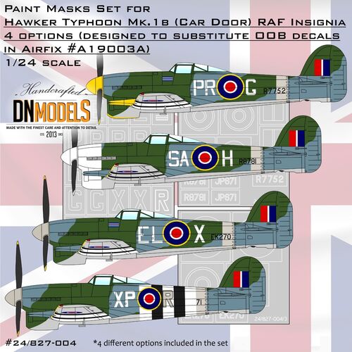 DN Models 24-827-004 Hawker Typhoon Mk.Ib Numbers And Insignia Paint Mask