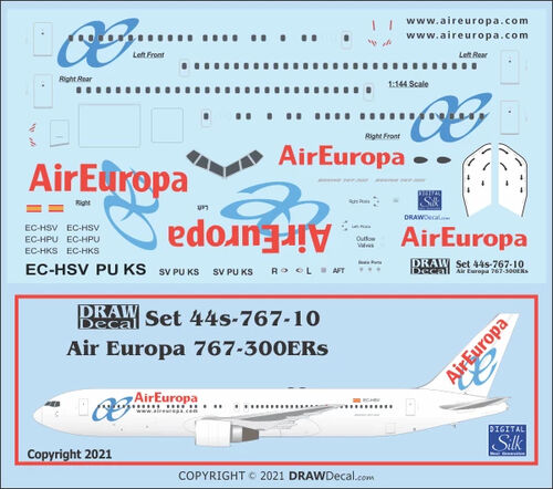 Draw Decal 44-767-10 Boeing 767-300ER - Air Europa