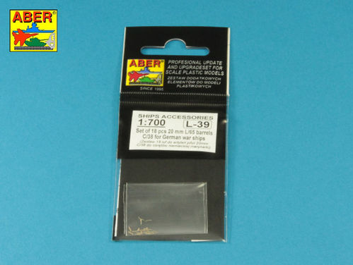 Aber 700L-39 Zestaw 18 luf do działek 20 mm L/65 C/38 do Niemieckich okrętów