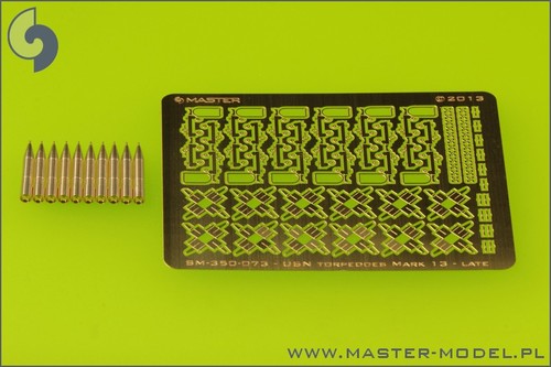 Master SM-350-073 USN Airborne torpedoes Mark 13 (22.4in) with trolleys - improved type (10pcs)