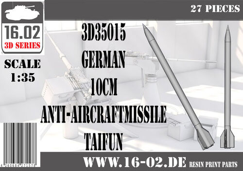 Custom scale 3D35015 German 10cm Anti-Aircraft Missile Taifun