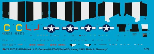 Peddinghaus-Decals 2573 P-51D-20-NA Lt. E. Curdes 4th FS(C)/3rd ACG, Laoag 1945