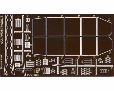Part P72-109 Sturmgeschutz IV side skirts Revell