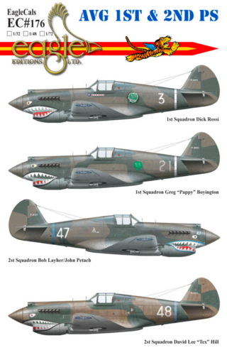 Eagle Editions D176-72 P-40s AVG 1st and 2nd Pursuit Sqn
