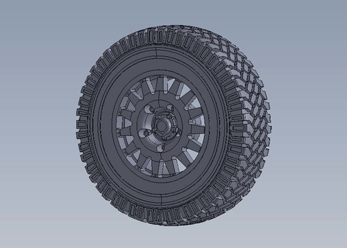 Legend LF1229 Wolf W.M.I.K Weighted Standard Pattern Wheel set (Incl. Covered/Uncovered Spare Wheels) For HobbyBoss