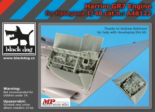 Black Dog A48122 Harrier GR7 engine for Hasegawa
