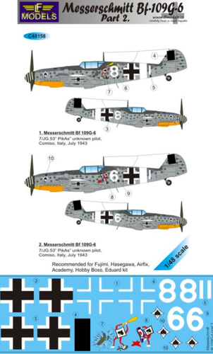 LF Models C48158 Messerschmitt Bf 109G-6 Comiso cartoon part 2.