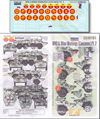 Echelon Fine Details D356191 MVD and Other Markings Caucasus Pt. 2