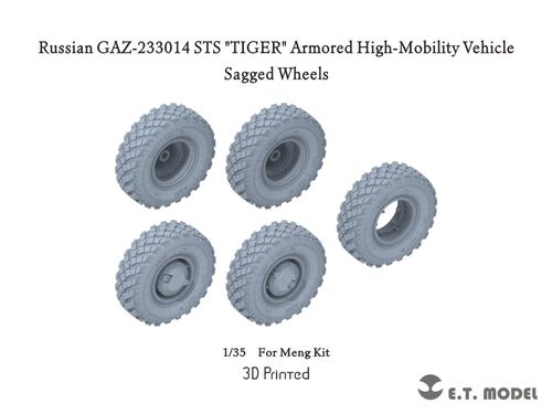 ET Model P35-154 Russian GAZ-233014 STS 'Tiger' Armored High-Mobility Vehicle Sagged Wheels (For Meng Kit)