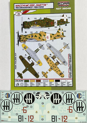 Kora Models NDT32048 Macchi MC.200 Saetta - Reconaissance Fighters