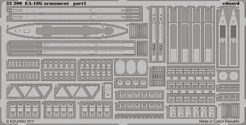 Eduard 32300 EA-18G armament TRUMPETER