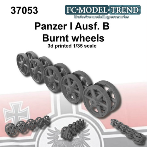FC ModelTrend 37053 Panzer I Ausf. B burnt wheels