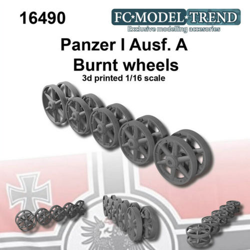 FC ModelTrend 16490 Panzer I Ausf. A burnt wheels