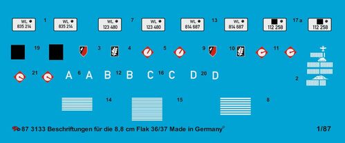 Peddinghaus-Decals 3133 Markings For The German 8,8 cm Flak Gun 36