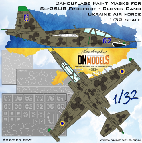 DN Models 32-827-059 Su-25UB Frogfoot Ukrainian Clover Camouflage