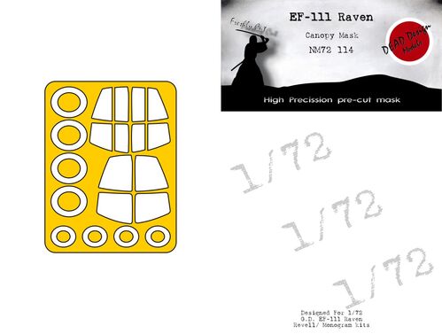 DEAD Design Models NM72114 EF-111 Raven Canopy Mask (For Revell/Monogram Kits)