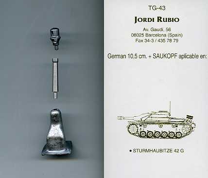 Jordi Rubio TG43 105mm StuH42: Stug.42 with Saukopf