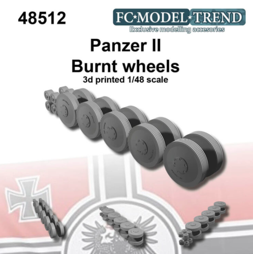 FC ModelTrend 48512 Panzer II burnt wheels