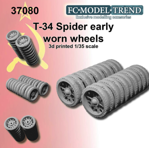 FC ModelTrend 37080 T-34 Early spider worn wheels