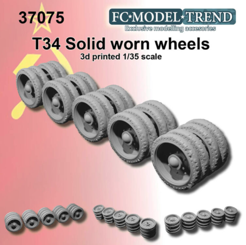 FC ModelTrend 37075 T-34 Solid worn wheels