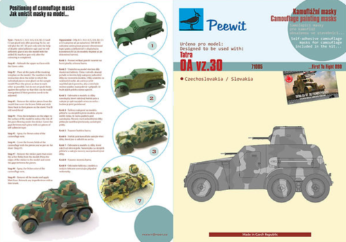 Peewit 71005 Camouflage mask for Tatra OA vz.30 First to Fight