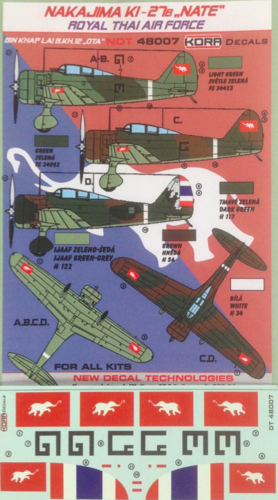 Kora Models NDT48007 Nakajima Ki-27b Thai