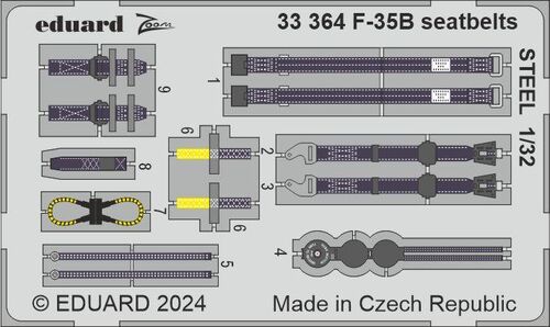 Eduard 33364 F-35B Seatbelts Steel Trumpeter