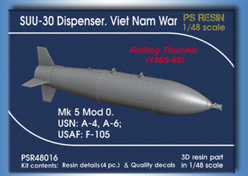 Print Scale PSR48016 SUU-30 Dispenser. Viet Nam War. Rolling Thunder 1965-68