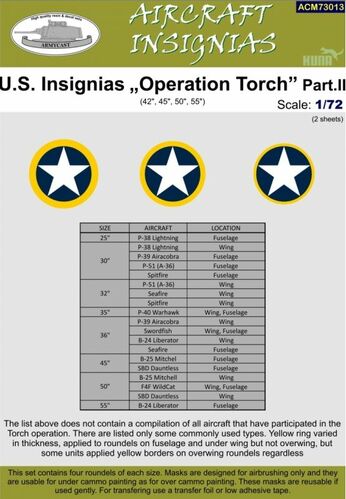 Armycast ACM73013 U.S. Insignias "Operation Torch" - Part II