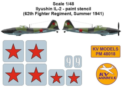 KV Models PM48018 Il-2 paint stencil
