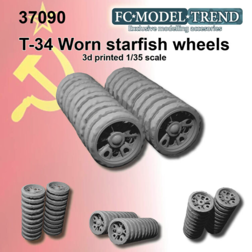 FC ModelTrend 37090 T-34 "starfish" worn wheels