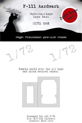 DEAD Design Models UC72048 General Dynamics F-111 Aardwark - Undercarriage Bay Paint Mask (for Esci and Italeri kits)