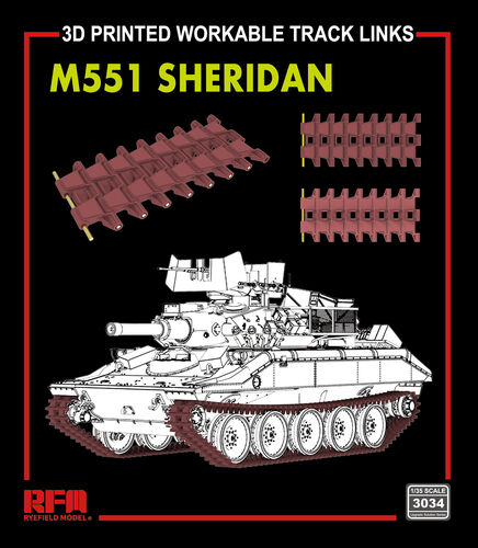 Rye Field Model RM-3034 M551 Workable Tracks (3D printed)