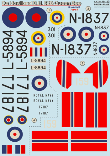 Print Scale 48-183 De Havilland D.H.82b Queen Bee