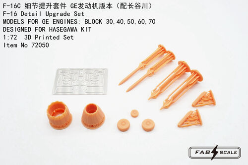 Fab Scale Fa72050 Lockheed-Martin F-16 C - Detail Upgrade Set Models For GE Engines (for Hasegawa kits)