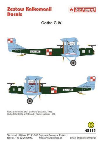 Techmod 48115 Gotha G IV
