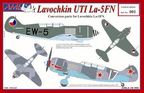 AML A48008 Lavochkin La-5FN UTI - Decals, resin, PE parts Conversion Set (for Kovozavody Prostejov and Zvezda kits)