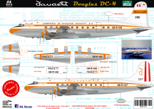 8aDecs 7909-410-72 Faucett Peru DC-4