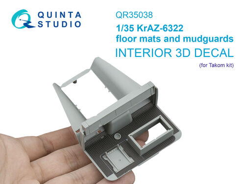 Quinta Studio QR35038 KrAZ-6322 - Floor Mats and Mudguards (for Takom Kits)
