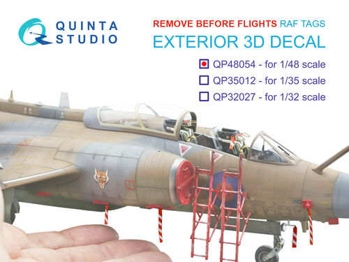 NEW! Quinta Studio QP48054 Remove Before Flight - RAF Tags (29 pcs)