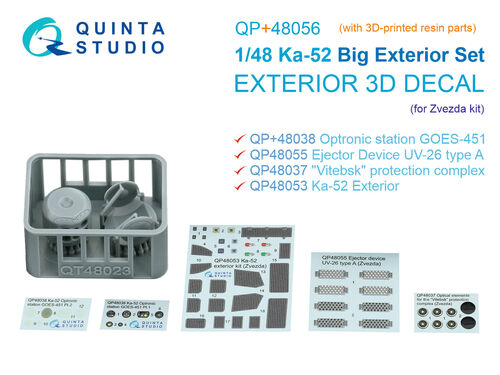 Quinta Studio QP+48056 Kamov Ka-52 - Big Exterior Set (for Zvezda Kits)