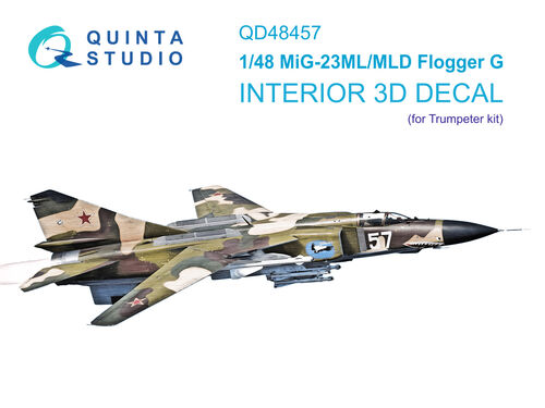 Quinta Studio QD48457 MiG-23 ML / MLD - 3D-Printed & Coloured Interior (for Trumpeter Kits)
