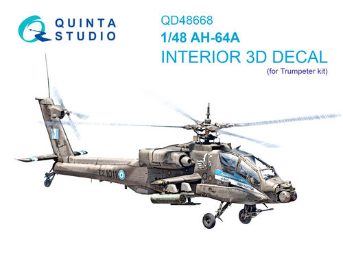 Quinta Studio QD48668 AH-64 A Apache - 3D-Printed & Coloured Interior (for Trumpeter Kits)