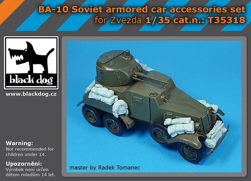 Black Dog T35318 BA-10 Soviet Armored Car - Accessories Set (for Zvezda Kits)